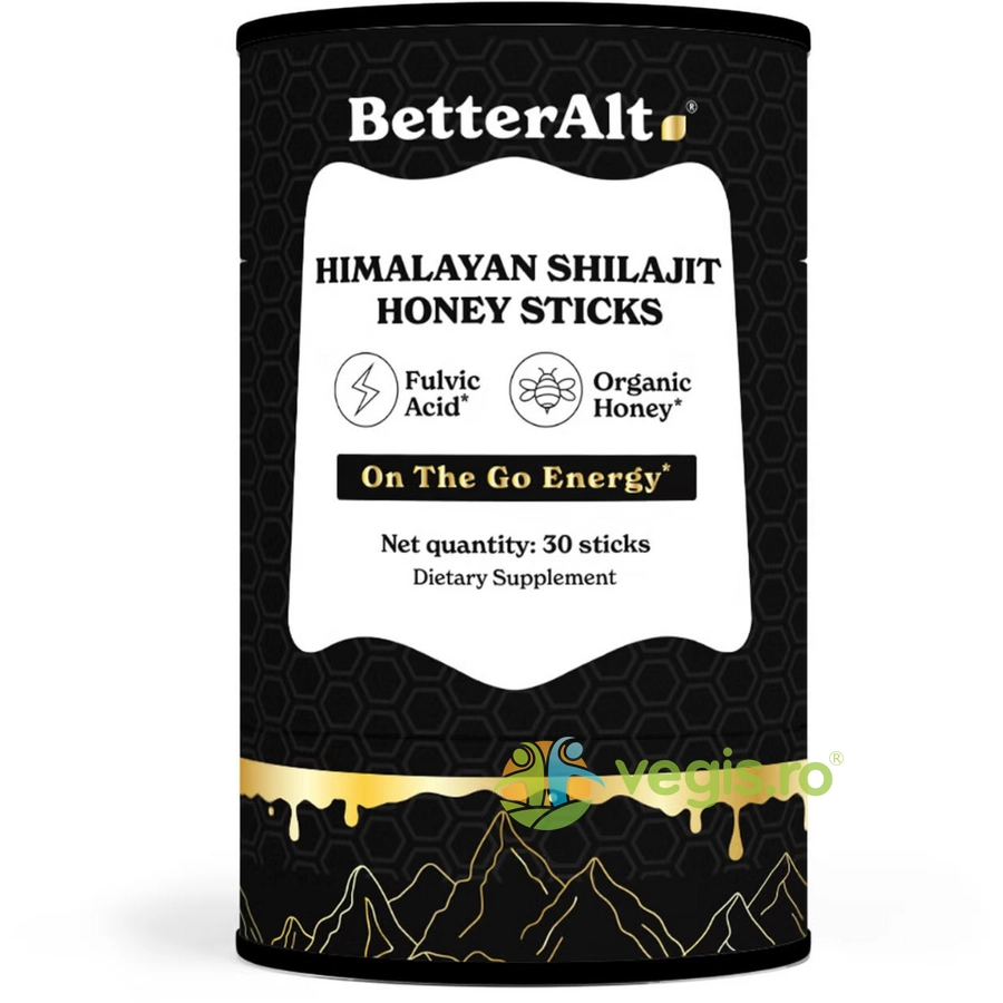 Shilajit din Himalaya cu Miere 75% Acid Fulvic Better Alt 30 pliculete ...
