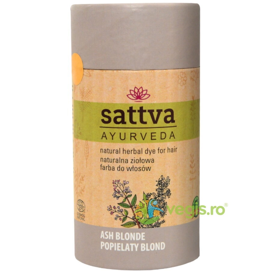 Vopsea de Par Blond Cenusiu (Ash Blonde) 150g SATTVA